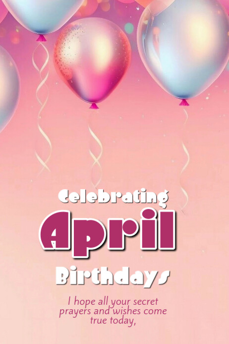 Copy of Joyful Celebrating April Birthdays Banner 4' × 6' | PosterMyWall
