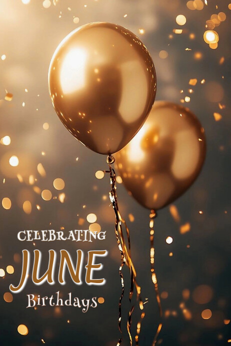 Copy of Joyful Celebrating June Birthdays Banner 4' × 6' | PosterMyWall