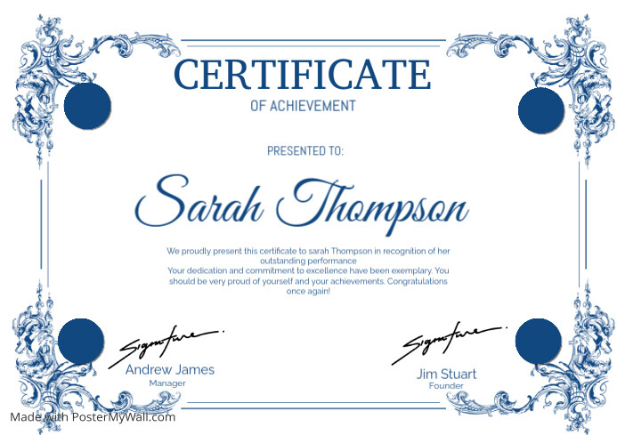 Joyful Certi A4 Template | PosterMyWall