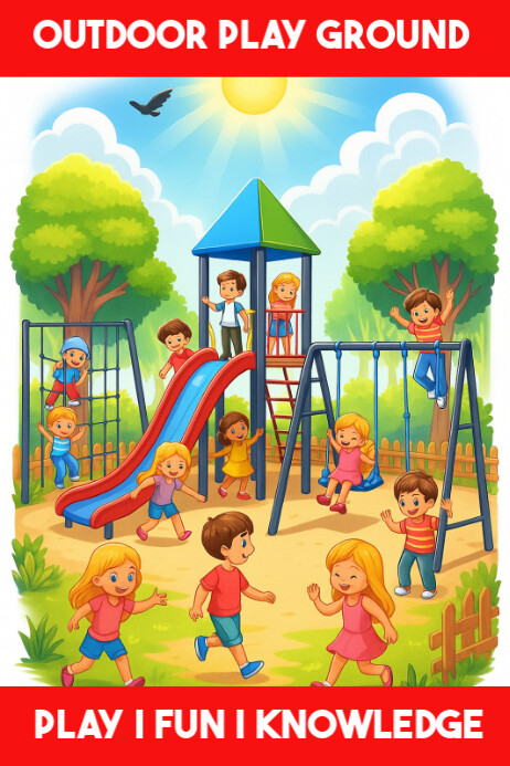 Copy of Joyful Children's Outdoor Playground Poster | PosterMyWall