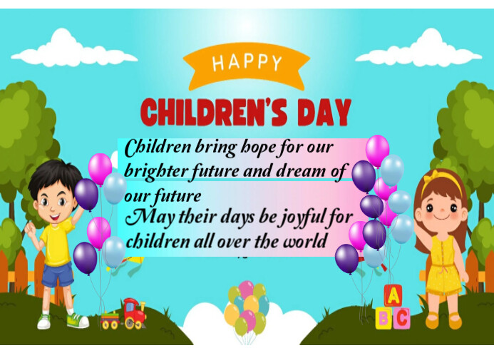 Modèle Joyful Children Day Celebration Poster A5 | PosterMyWall