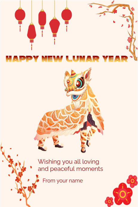 Joyful Chinese Poster Template | PosterMyWall