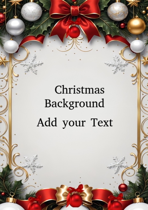 Joyful Christmas Background A4 Template | PosterMyWall