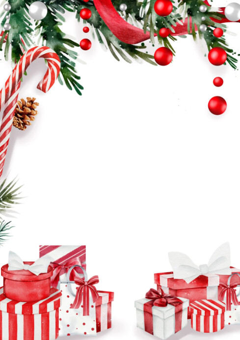 Joyful Christmas Background Template A4 | PosterMyWall
