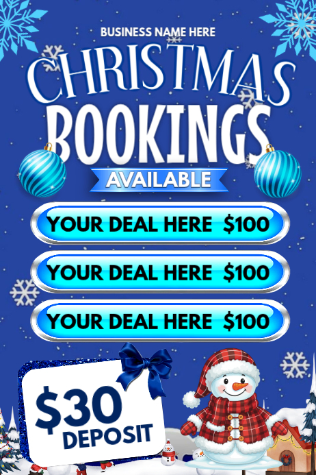 Joyful Christmas Booking Deal Showcase Template | PosterMyWall