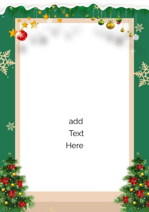 Joyful Christmas Card Background A3 Template | PosterMyWall