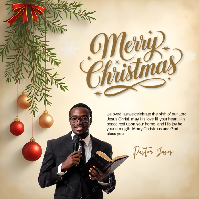Joyful Christmas Celebration Message Square (1:1) Template | PosterMyWall