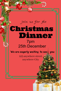 Christmas Dinner Ads Template | PosterMyWall