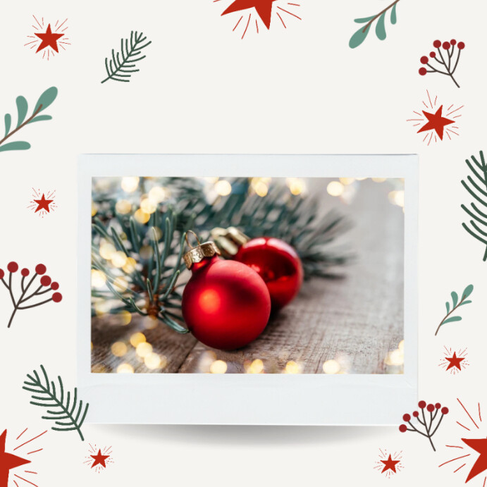 Joyful Christmas Greetings Background Instagram Post Template ...