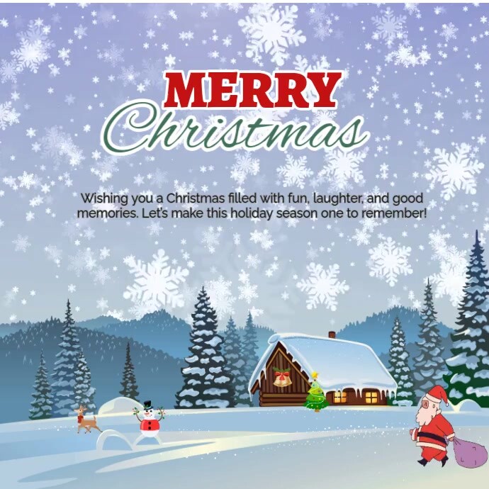 Joyful Christmas Greetings Instagram Post Template | PosterMyWall