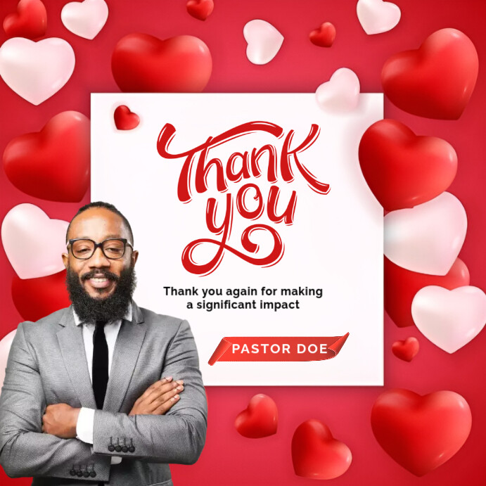 Copy of Joyful Church Thank You Message Square (1:1) | PosterMyWall