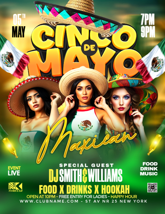 Plantilla de Joyful Cinco de Mayo Celebration Flyer | PosterMyWall