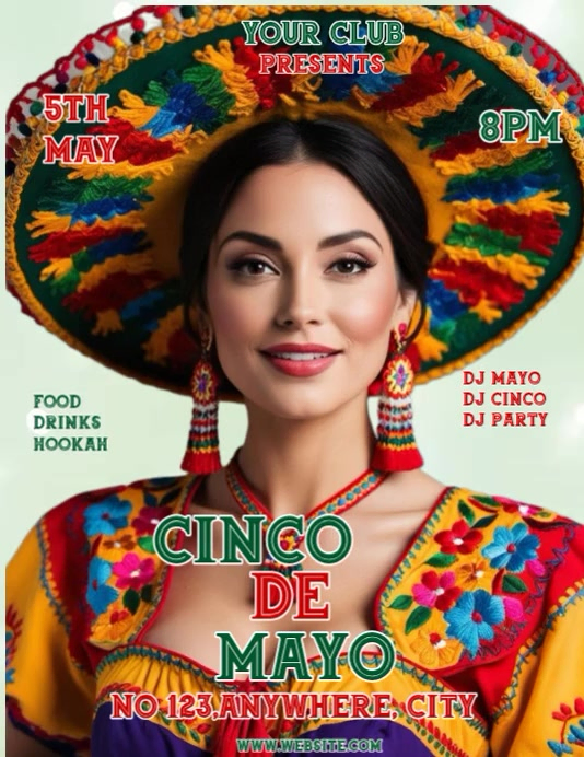 Plantilla de Joyful Cinco de Mayo Flyer Video | PosterMyWall