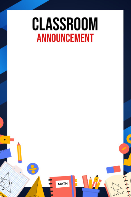 Joyful Classroom Announcement Template Poster | PosterMyWall