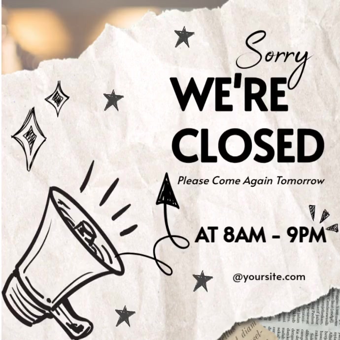 Joyful Closed Instagram Post Template | PosterMyWall