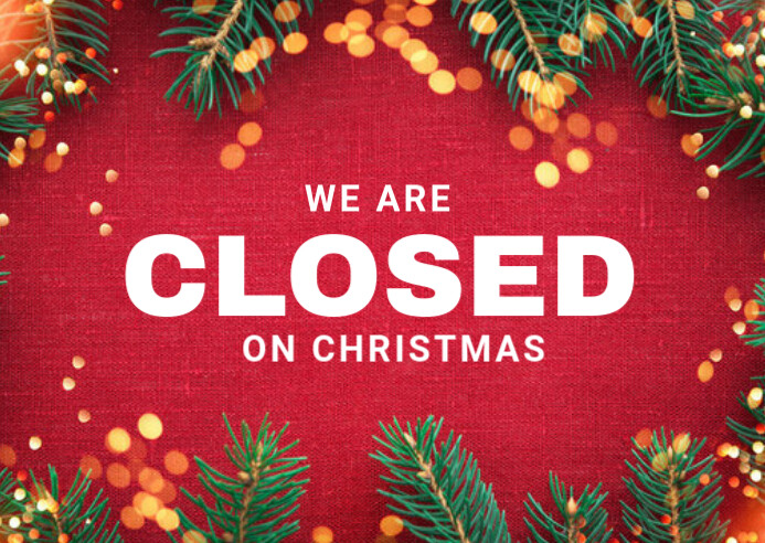 Joyful Closed On Christmas Postcard Template | PosterMyWall