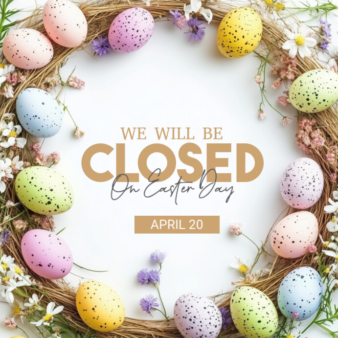 Copy of Joyful Closed On Easter Day Instagram Post | PosterMyWall