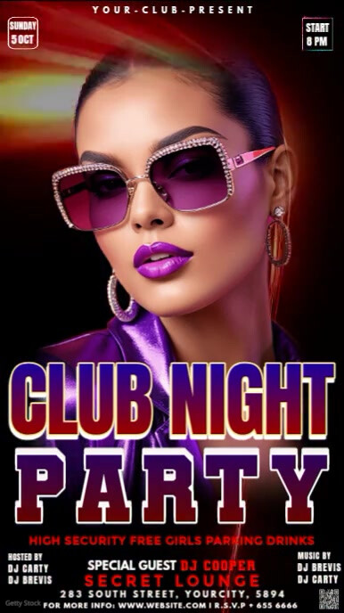 Joyful Club Night Party Instagram Reel Template | PosterMyWall