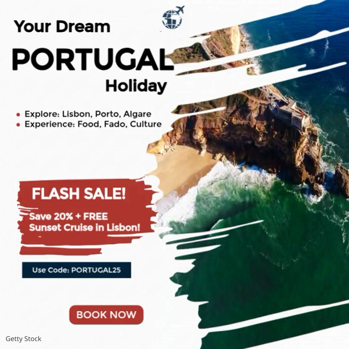 Joyful Coastal Holiday Promo Post: A Modern, Square Template With Photo ...
