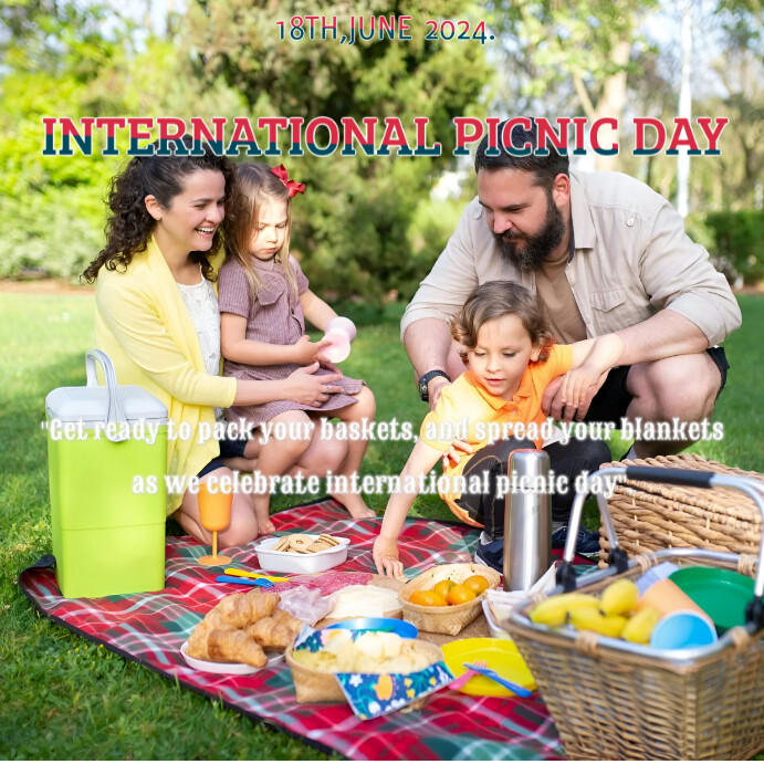 Joyful Colorful International Picnic Day Inst Template | PosterMyWall