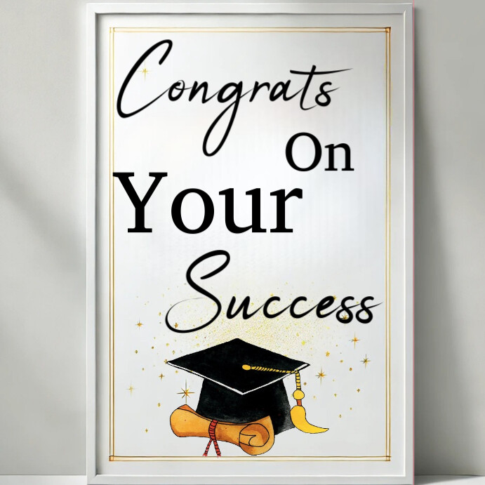 Copy of Joyful Congrats On Your Success Instagram Post | PosterMyWall