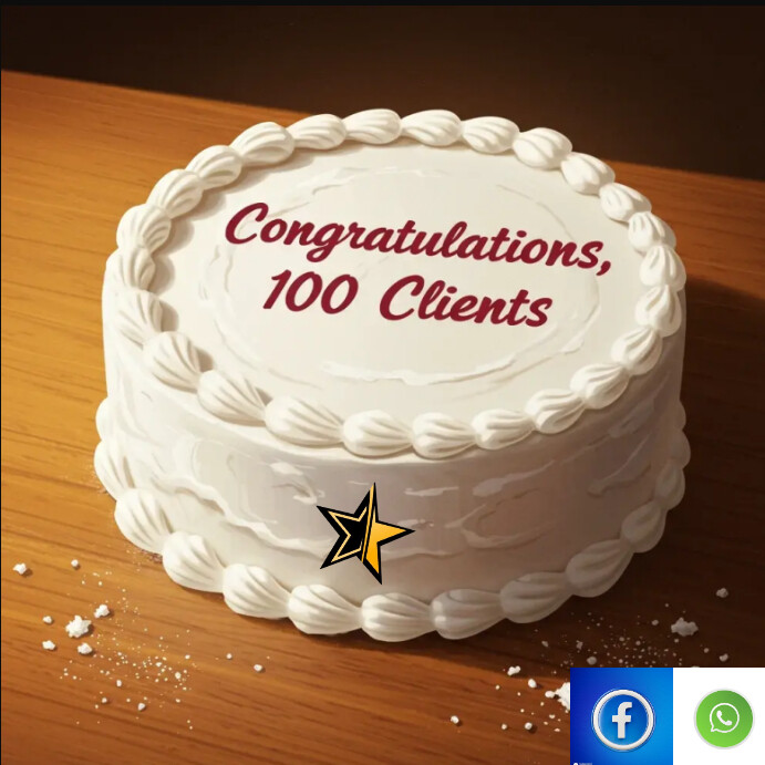 Joyful Congratulation 100 Client Instagram Post Template | PosterMyWall