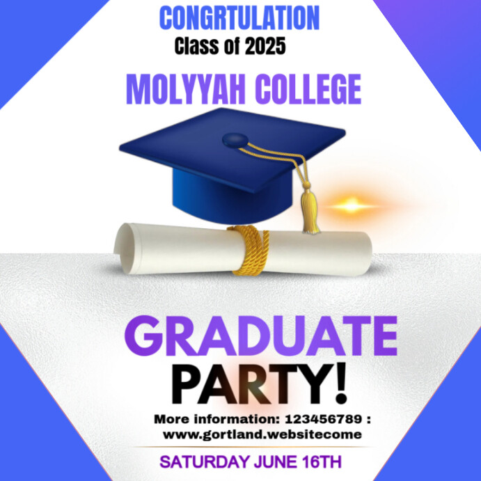 Joyful Congratulation Class 2025 Instagram Post Template | PosterMyWall