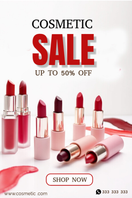 Joyful Cosmetic Sale Poster Template | PosterMyWall