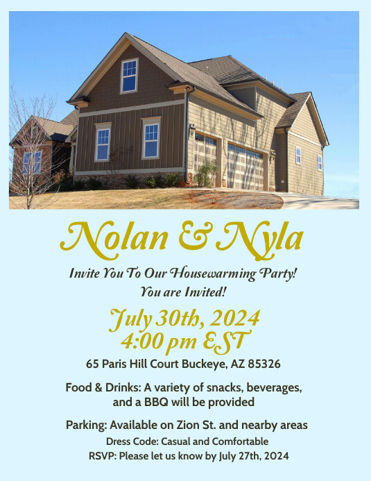 Copy of Joyful Couple's House Warming Invitation Card | PosterMyWall