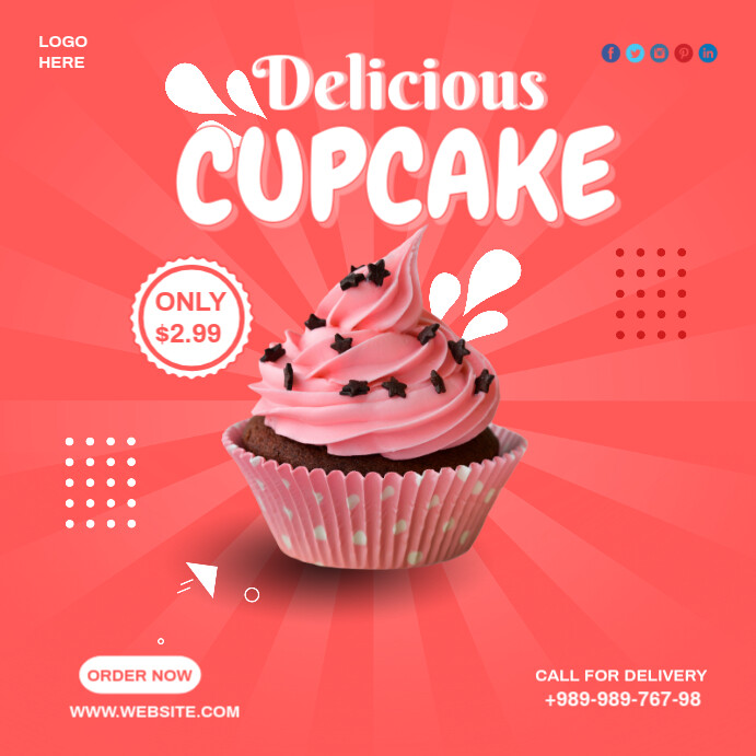 Joyful Cupcake Instagram Post Template | PosterMyWall