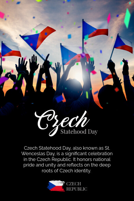 Joyful Czech Statehood Day Poster Template | PosterMyWall