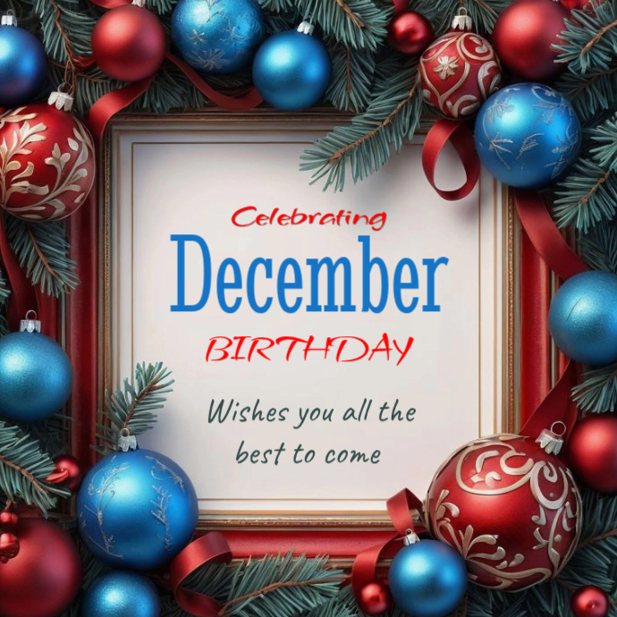 December Birthday Celebration Template | PosterMyWall