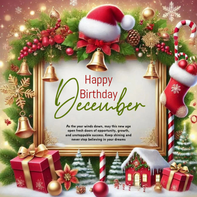 December Birthday Celebration Template | PosterMyWall