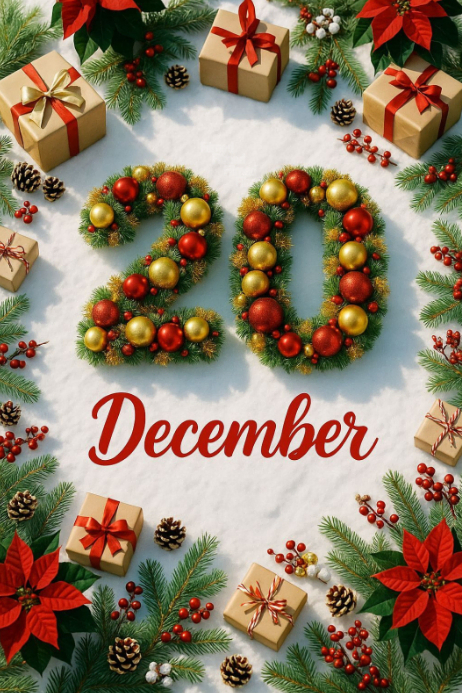 Plantilla de Joyful December Countdown Design Poster | PosterMyWall