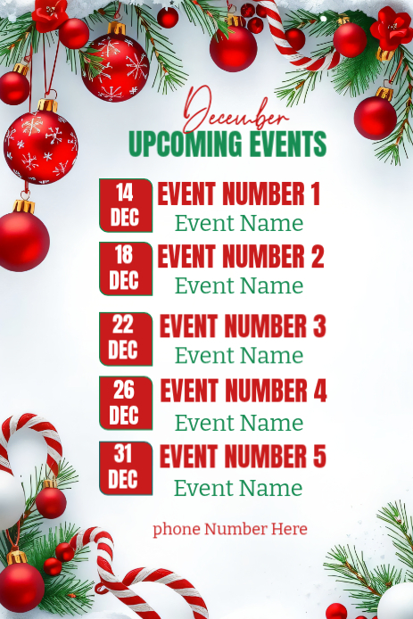 Plantilla de Joyful December Event Pinterest Graphic | PosterMyWall