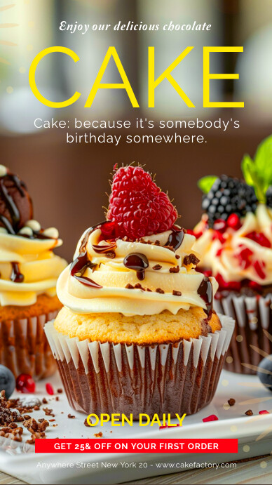 Joyful Delicious Cake Offer Instagram Ad Inst Template | PosterMyWall