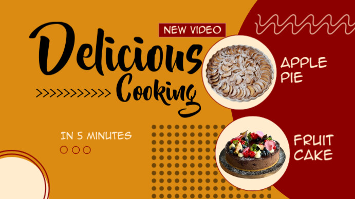 Joyful Delicious Cooking Tutorial Youtube Thumbnail Template | PosterMyWall
