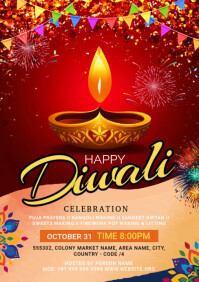 Joyful Diwali Celebrations Flyer A1 Template | PosterMyWall
