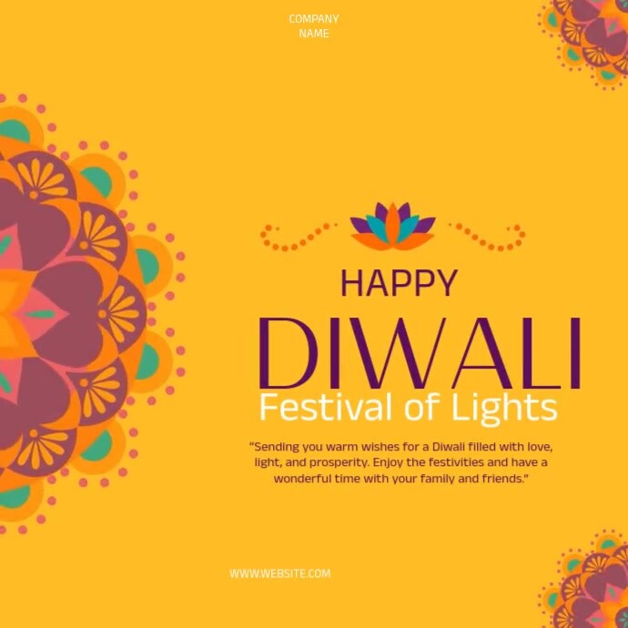 Joyful Diwali Instagram Post Template | PosterMyWall