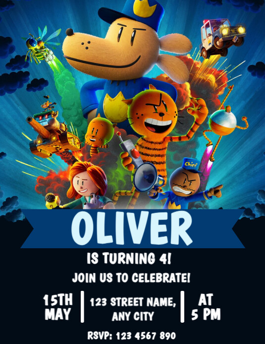 Copy of Joyful Dogman Birthday Invitation Flyer (us Letter) | PosterMyWall