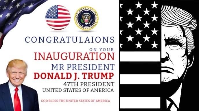 Joyful Donald Trump Inauguration Digital Display (16:9) Template ...