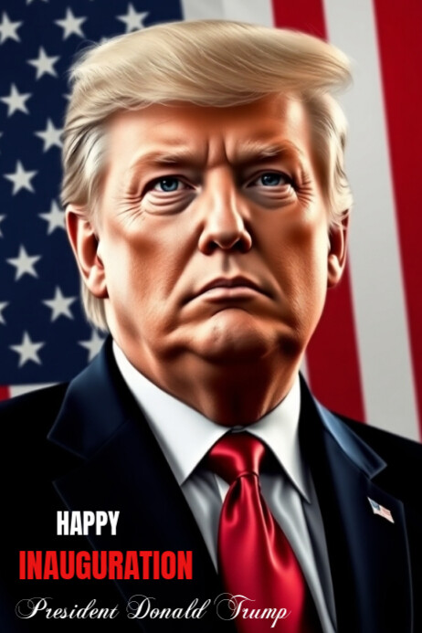 Joyful Donald Trump Inauguration Template Poster | PosterMyWall