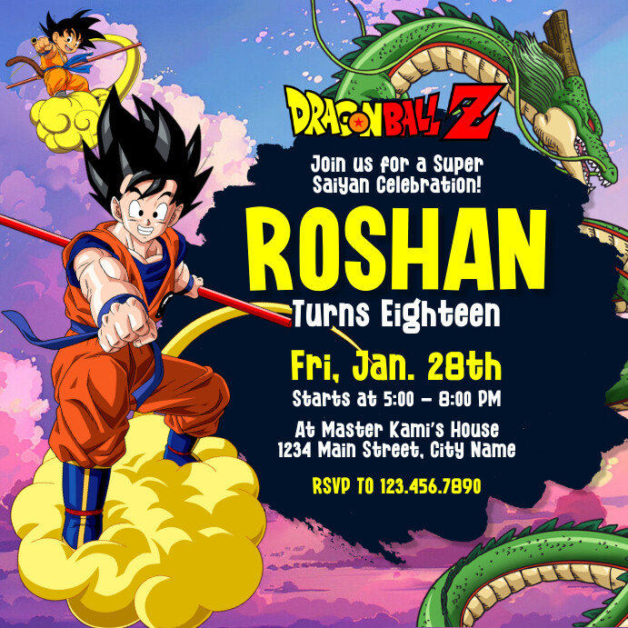Copy of Joyful Dragon Ball Birthday Template Instagra | PosterMyWall