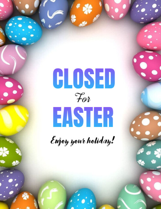 Copy of Joyful Easter Business Sign Flyer (us Letter) | PosterMyWall