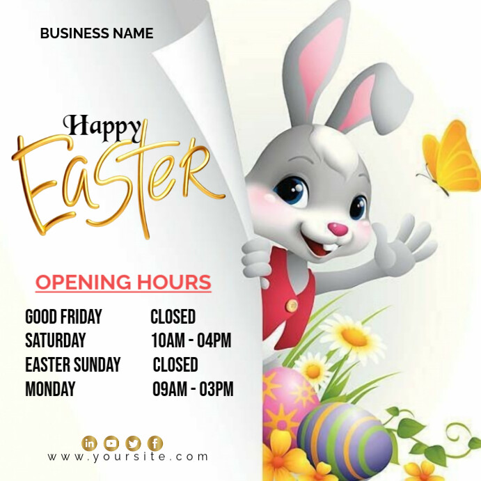 Copy of Joyful Easter Closed Announcement Instagram Post | PosterMyWall