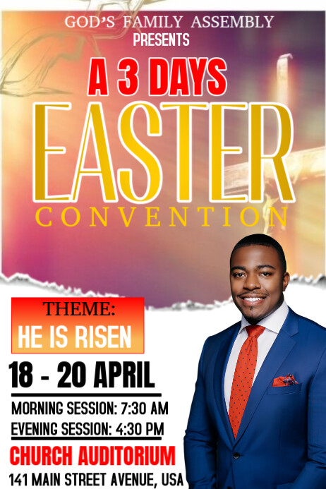 Copy of Joyful Easter Convention Service Poster | PosterMyWall