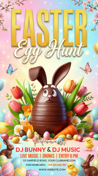 Joyful Easter Egg Hunt Instagram Story Template | PosterMyWall