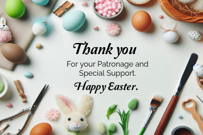 Joyful Easter Greeting Card Poster Template | PosterMyWall