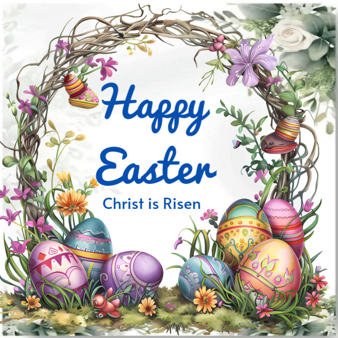 Joyful Editable Easter Quote And Greetings Instagram Post Template ...