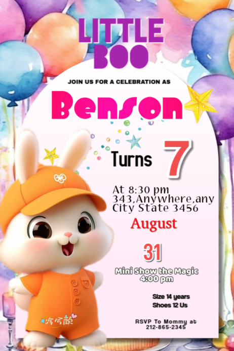 Joyful Editable Kids Birthday Poster Template | PosterMyWall